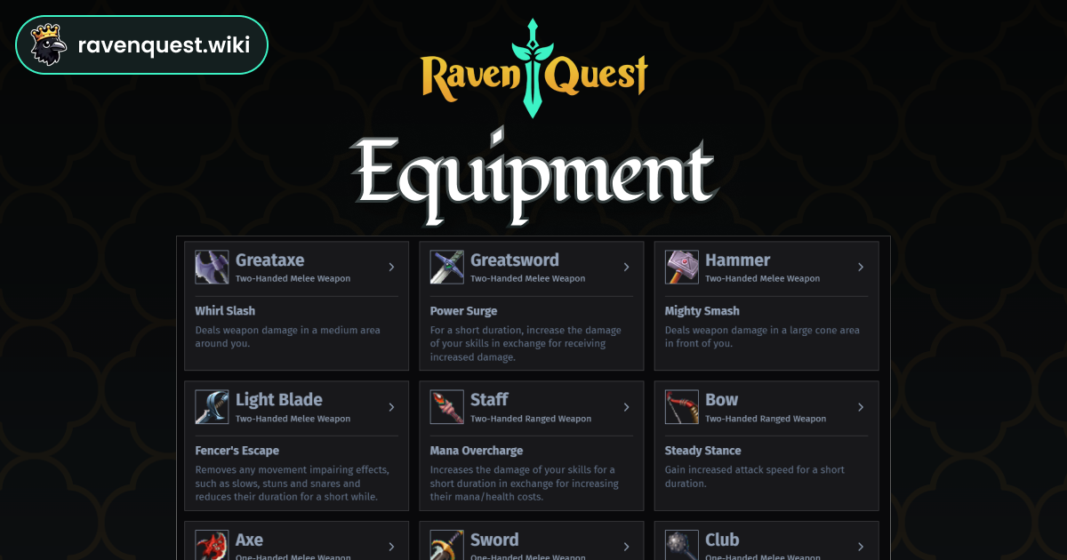 Light Blades · RavenQuest Equipment